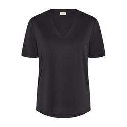 Freequent Kurzarmbluse »FQYR« elastisch, mit V-Ausschnitt Black S S Uni- Bluse für Damen von Freequent