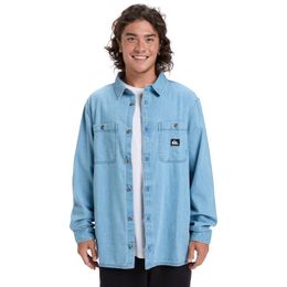 Quiksilver Langarmhemd &raquo;Bozeman Denim&laquo; Flint Stone XL - US-Gr&ouml;&szlig;en US-Gr&ouml;&szlig;en XL Stoff: Baumwoll-Slub-Denim [270 g/m2]