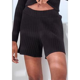 French Connection Shorts in lockerer Weite, Loungewear schwarz 32/34 - N-Gr N-Gr 32/34 Rippstrick Shorts