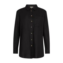 Freequent Hemdbluse &raquo;FQLAVA-SH-SIMPLE&laquo; aus Leinenmix, mit Brusttasche Black L L Leichte Hemdbluse f&uuml;r Damen von Freequent