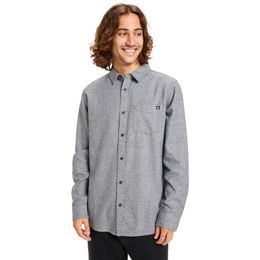 Quiksilver Langarmhemd &raquo;Motherfly Heather&laquo; India Ink L - US-Gr&ouml;&szlig;en US-Gr&ouml;&szlig;en L Stoff: Geb&uuml;rsteter Baumwollflanellgrindle...