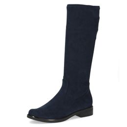 Caprice Damen Schlupfstiefel , Blockabsatz, Langschaftstiefel in klassischer Linie, XS Schaft blau 37,5, XS-Schaft