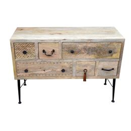 LC Garden Kommode Mango Holz 100x60x38 cm Braun