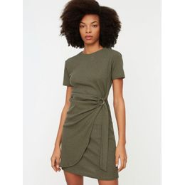 Trendyol Kleid Damen Gr&ouml;&szlig;e 34 khaki Winterkleid