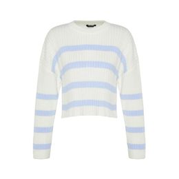 Trendyol Pullover Damen Gr&ouml;&szlig;e L ecru / hellblau