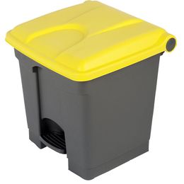 Probbax Treteimer, Volumen 30 l, BxHxT 410 x 435 x 400 mm, grau, Deckel gelb