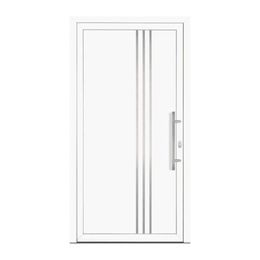 Haust&uuml;r 110 x 210 cm, PVC, Wei&szlig;, DIN links nach innen &ouml;ffnend, Modell Freiburg, individuell konfigurierbar