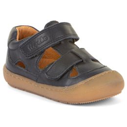 Sandale froddo "Ollie Sandal", Baby, Gr. 21, blau (dunkelblau), Leder, unifarben, Schuhe Sandale, Babyschuh, Klettschuh, Lauflernschuh mit luftigen L&ouml;chern