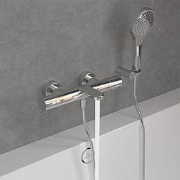 Villeroy & Boch Villeroy & Boch Universal Taps & Fittings Wannenthermostat TVT00000100061 rund, Wandmontage, chrom