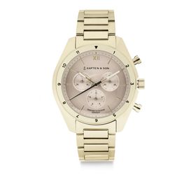 Kapten & Son Kapten & Son Uhr 'Rise Small Light Gold Cream Steel' Damen Größe One Size gold / schwarz