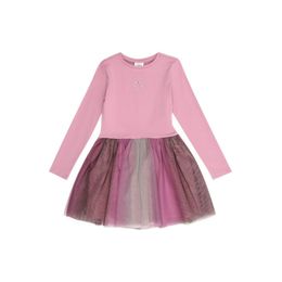 s.Oliver Kleid Mädchen Größe 98 grau / pitaya / hellpink