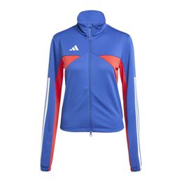 adidas Sportswear Trainingsjacke 'Tiro' Damen Gr&ouml;&szlig;e L blau / blutrot / wei&szlig;