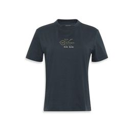 Calvin Klein Jeans T-Shirt 'CLASSIC' Damen Gr&ouml;&szlig;e XL marine / gold