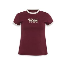 Calvin Klein Jeans Shirt '1968' female size S Bordeaux / natural white