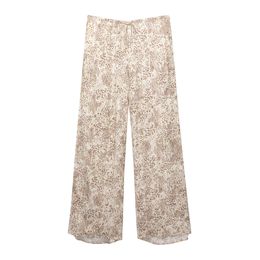 Pull&Bear Pull&bear Hose Damen Gr&ouml;&szlig;e 42 beige / braun / wei&szlig;