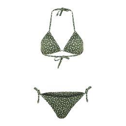 Trendyol Bikini Damen Gr&ouml;&szlig;e XS khaki / wei&szlig;