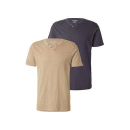 Jack & Jones Jack & Jones T-Shirt 'JJESPLIT' Herren Gr&ouml;&szlig;e M dunkelbeige / grau