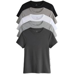 The Set T-Shirt Damen Gr&ouml;&szlig;e XL graphit / stone / graumeliert / schwarz / wei&szlig;