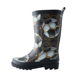 next Gummistiefel Jungen Gr&ouml;&szlig;e 30.5 goldgelb / grau / schwarz