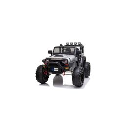 ES-Toys Kinder Elektroauto Buggy Offroad Fernbedienung Sto&szlig;d&auml;mpfer MP3-Anschluss silber