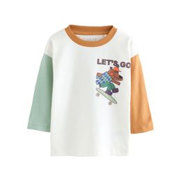 next Shirt Jungen Gr&ouml;&szlig;e 104 braun / mint / orange / wei&szlig;