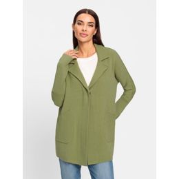 Heine Witt Damen Strickjacke mit Fledermaus&auml;rmeln, schilf, Gr&ouml;&szlig;e 38