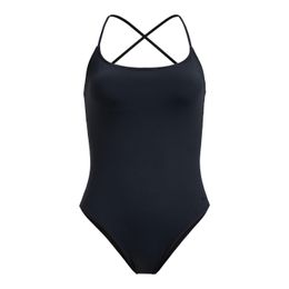 Roxy Damen Badeanzug "Beach Classics Strappy Op", grau, Gr. M, Recycling-Polyester, Badeanzüge