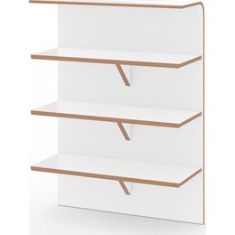 Tojo Anlehnregal, Breite 620 mm, Modell PLATZ, weiß