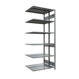 eurokraft pro Steckregal, doppelreihig, Fachboden-BxT 1000 x (2 x 400) mm, verzinkt, Höhe 2500 mm, Anbauregal