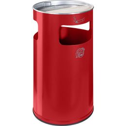 Var Kombiascher, Volumen 69 l, HxØ 760 x 420 mm, Stahl, feuerrot