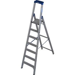 Krause Alu-Stufenstehleiter, mit R13-Rutschhemmung, einseitig begehbar, 7 Stufen inkl. Plattform