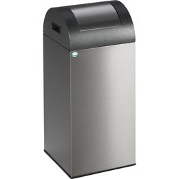 Var Selbstlöschender Wertstoffsammler, Volumen 60 l, HxBxT 800 x 320 x 320 mm, Edelstahl