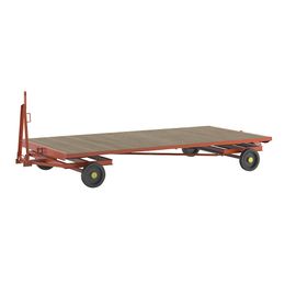 Schlepperanhänger, 4-Rad-Doppel-Drehschemel-Lenkung, Tragfähigkeit 3 t, Ladefläche 4,0 x 2,0 m, Vollgummireifen kaiserkraft