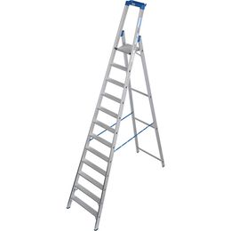 Krause Alu-Stufenstehleiter, mit R13-Rutschhemmung, einseitig begehbar, 12 Stufen inkl. Plattform