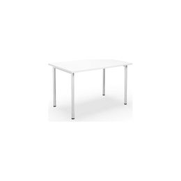 Mehrzwecktisch DUO-C, gerade Platte, HxT 700 - 800 x 800 mm, Breite 1200 mm, weiß, weiß kaiserkraft