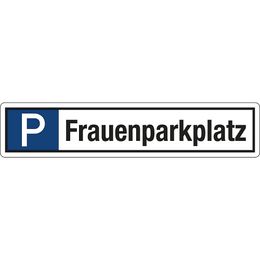 Parkplatzkennzeichen, Aluminium, P / Frauenparkplatz, LxH 520 x 110 mm kaiserkraft