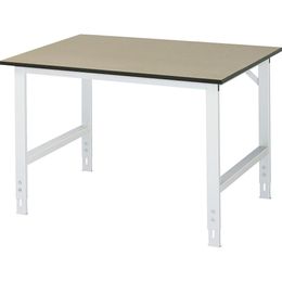 Rau Arbeitstisch, höhenverstellbar, Gestell 60 x 30 mm, MDF-Platte, BxT 1250 x 1000 mm, lichtgRau