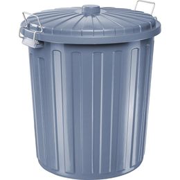 Abfalltonne mit Deckel, Polypropylen, grau, Volumen 55 l kaiserkraft