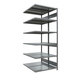 eurokraft pro Steckregal, doppelreihig, Fachboden-BxT 1300 x (2 x 600) mm, verzinkt, Höhe 2500 mm, Anbauregal