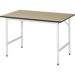 Rau Arbeitstisch, höhenverstellbar, Gestell 30 x 30 mm, MDF-Platte, BxT 1250 x 800 mm, lichtgRau