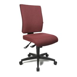 Topstar Bürostuhl COMFORT, Höhenverstellbare Rückenlehne, Bezug bordeaux