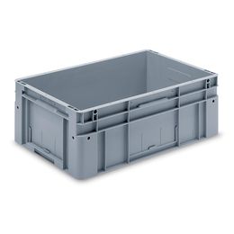 Euronorm-Stapelbehälter, Außen-LxBxH 600 x 400 x 220 mm, grau, VE 2 Stk kaiserkraft