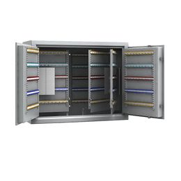Schlüsseltresor, lichtgrau, Hakenleisten verstellbar, 600 Haken, HxBxT 636 x 812 x 300 mm kaiserkraft