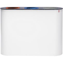 Wertstoffsammelstation Lune, 3 x 38 Liter, weiß kaiserkraft
