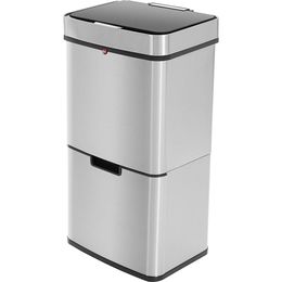 Hailo Wertstoffsammler Öko Vario XL, mit Sensor, 2 x 25 l und 1 x 4 l, Edelstahl, Anti-Fingerprint
