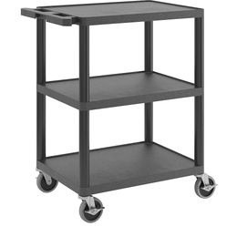 Mehrzweckwagen MULTI, LxBxH 610 x 460 x 840 mm, 3 Etagen, schwarz kaiserkraft