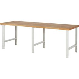 eurokraft pro Werkbank, Baukastensystem Serie 7000, ohne Unterbau, extrabreit, BxT 2500 x 900 mm