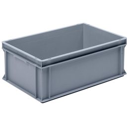 Euro-Stapelbehälter aus Polypropylen (PP), Traglast 20 kg, silbergrau, Volumen 40 l, Außenhöhe 220 mm, VE 3 Stk kaiserkraft