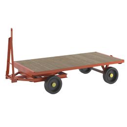 Schlepperanhänger, 2-Rad-Drehschemel-Lenkung, Tragfähigkeit 5 t, Ladefläche 2,5 x 1,25 m, Vollgummireifen kaiserkraft