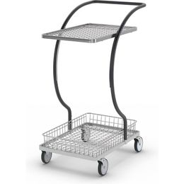 Kongamek C-LINE Einkaufs- und Tischwagen, mit 1 Gitteretage, 1 Gitterkorb, Etagenhöhen 160, 630 mm